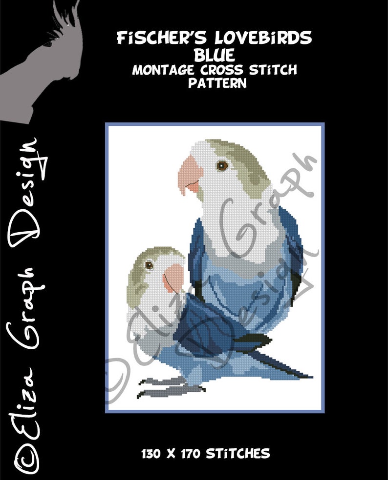 Lovebird Parrot CROSS STITCH Pattern Parakeet Counted Cross - Etsy