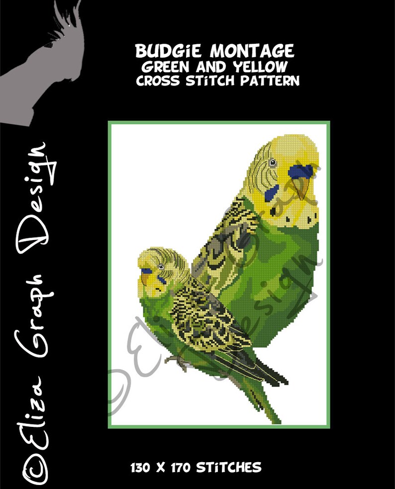 Budgie Parrot CROSS STITCH Pattern Parakeet Counted Cross - Etsy