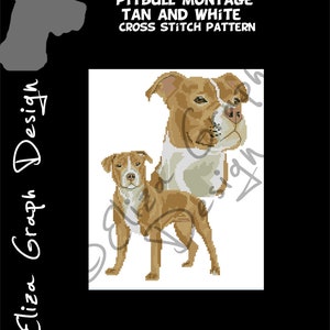 Pitbull CROSS STITCH Pattern, Pitbull Terrier Dog Counted Cross Stitch ...