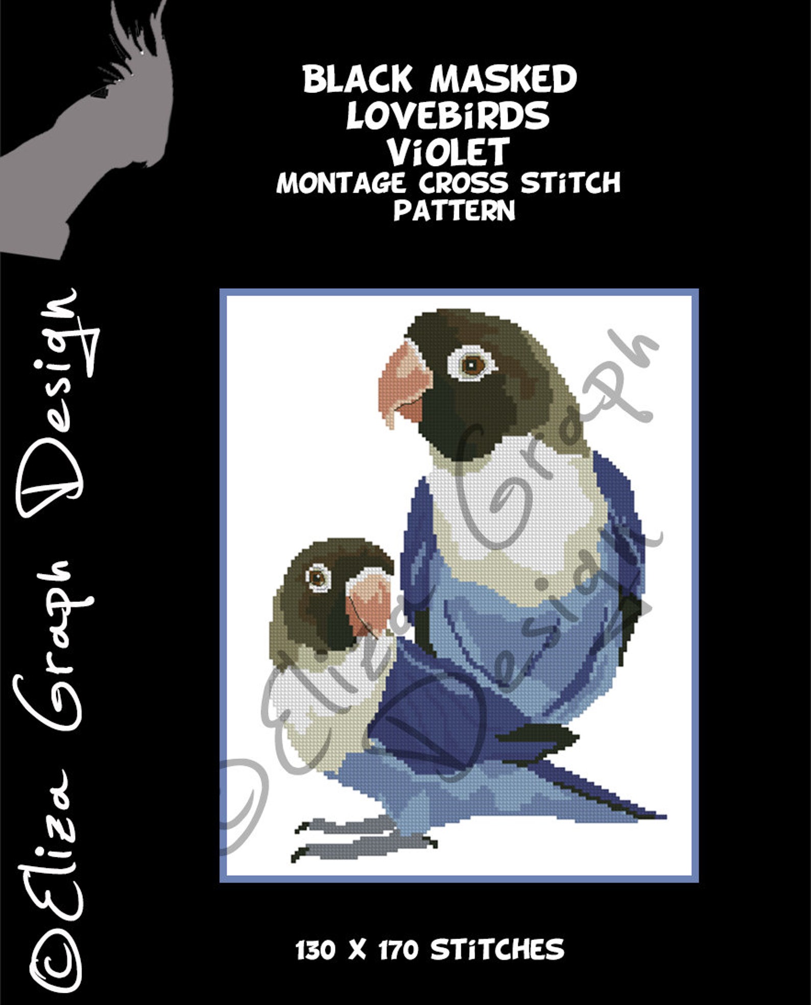 Lovebird Parrot CROSS STITCH Pattern Parakeet Counted Cross - Etsy