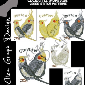 Cockatiel CROSS STITCH Pattern Parrot Counted Cross Stitch - Etsy