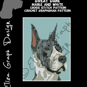 Great Dane CROSS STITCH Pattern, CROCHET Graphghan Blanket Pattern - Etsy