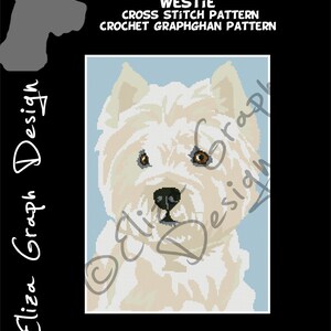 Westie CROSS STITCH Pattern, CROCHET Graphghan Blanket Pattern - Etsy