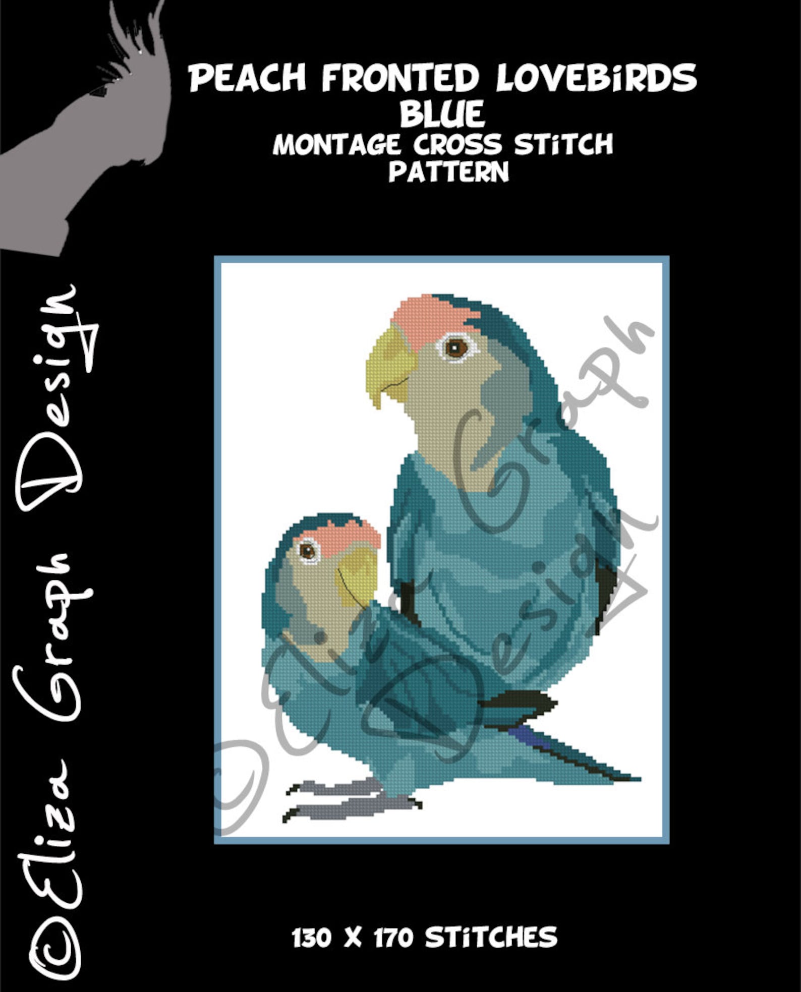 Lovebird Parrot CROSS STITCH Pattern Parakeet Counted Cross - Etsy