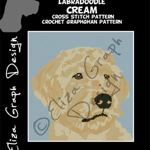 Labradoodle CROSS STITCH Pattern, CROCHET Graphghan Blanket Pattern - Etsy