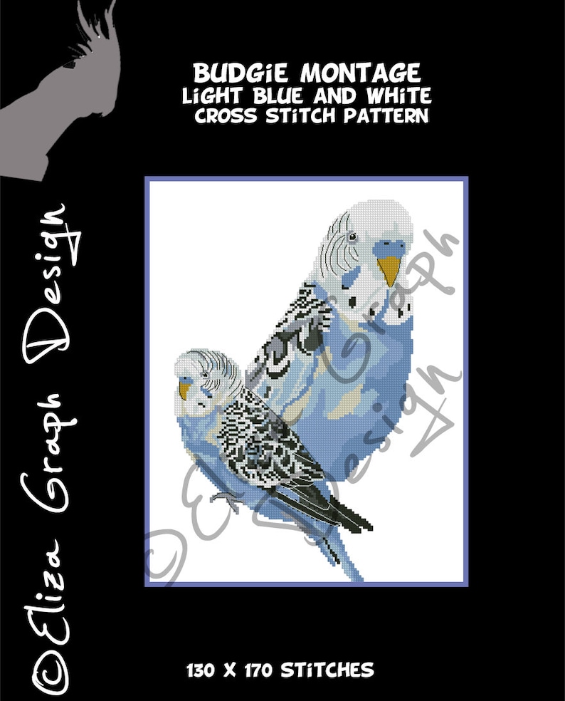 Budgie Parrot CROSS STITCH Pattern Parakeet Counted Cross - Etsy