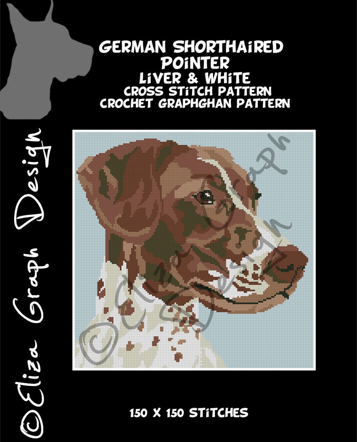 German Shorthaired Pointer CROSS STITCH Pattern CROCHET | Etsy