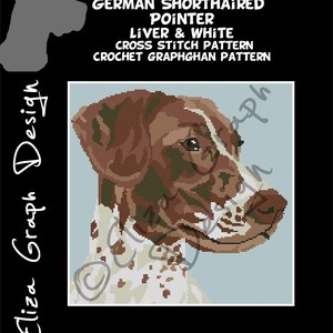 German Shorthaired Pointer CROSS STITCH Pattern, CROCHET Graphghan ...