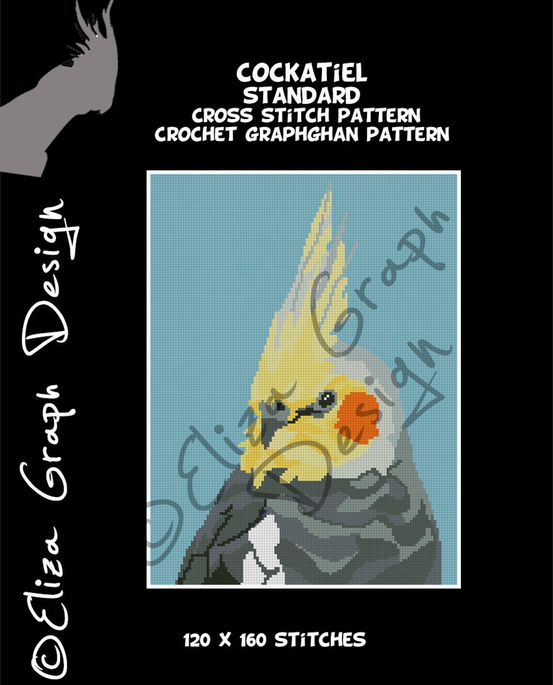 Cockatiel CROSS STITCH Pattern CROCHET Graphghan Blanket - Etsy