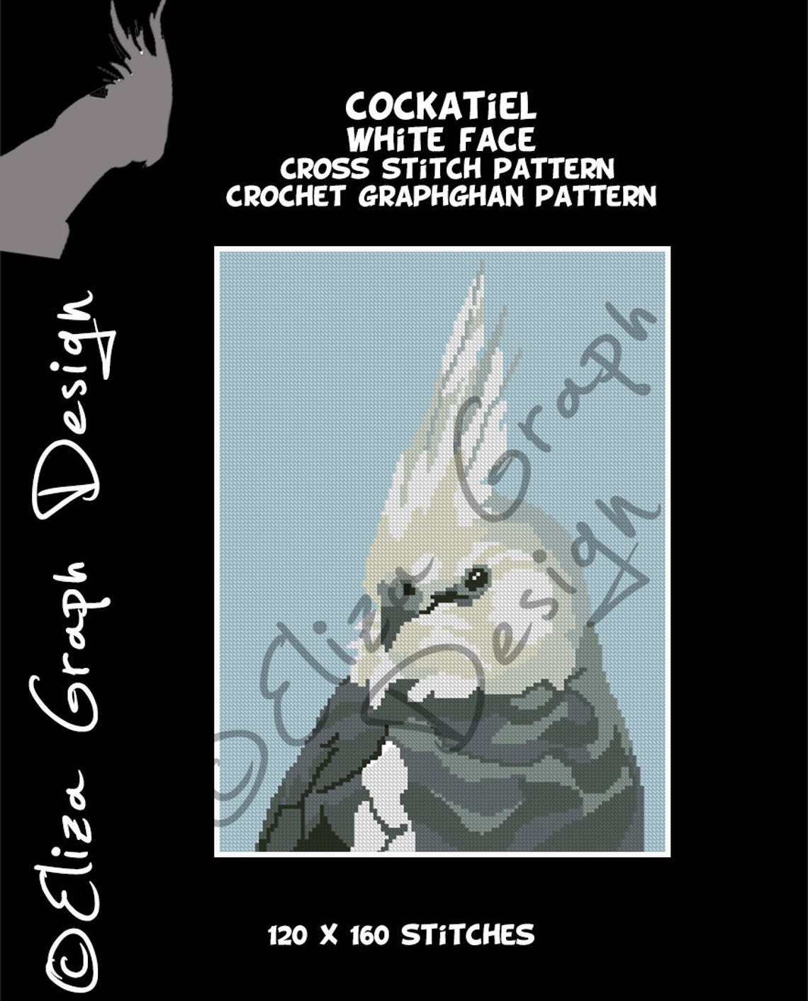 Cockatiel CROSS STITCH Pattern CROCHET Graphghan Blanket - Etsy