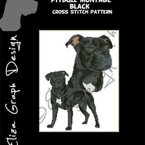Pitbull CROSS STITCH Pattern, Pitbull Terrier Dog Counted Cross Stitch ...