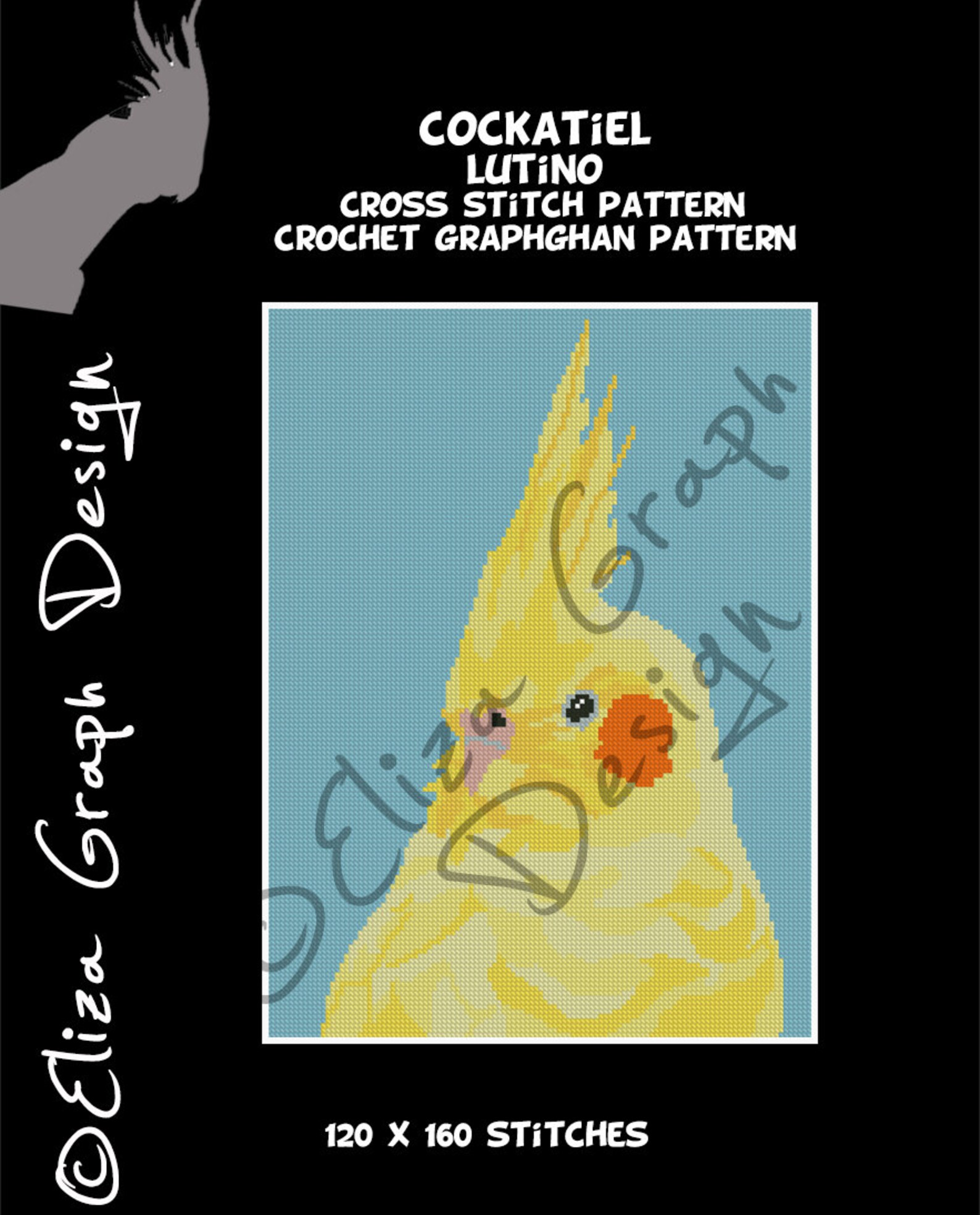 Cockatiel CROSS STITCH Pattern CROCHET Graphghan Blanket - Etsy