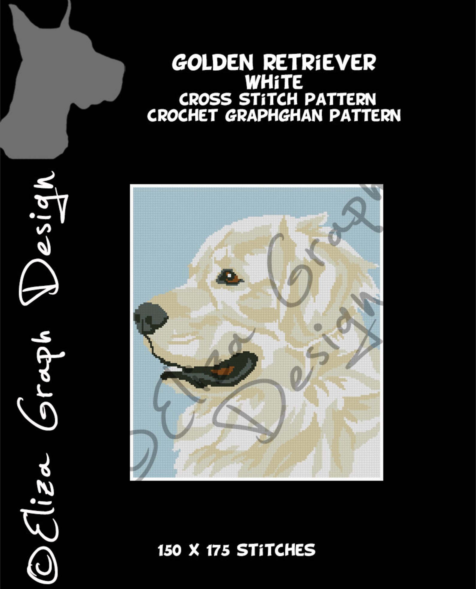 Golden Retriever CROSS STITCH Pattern CROCHET Graphghan - Etsy