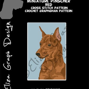 Miniature Pinscher CROSS STITCH Pattern, CROCHET Graphghan Blanket ...