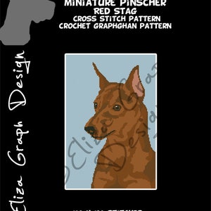 Miniature Pinscher CROSS STITCH Pattern, CROCHET Graphghan Blanket ...