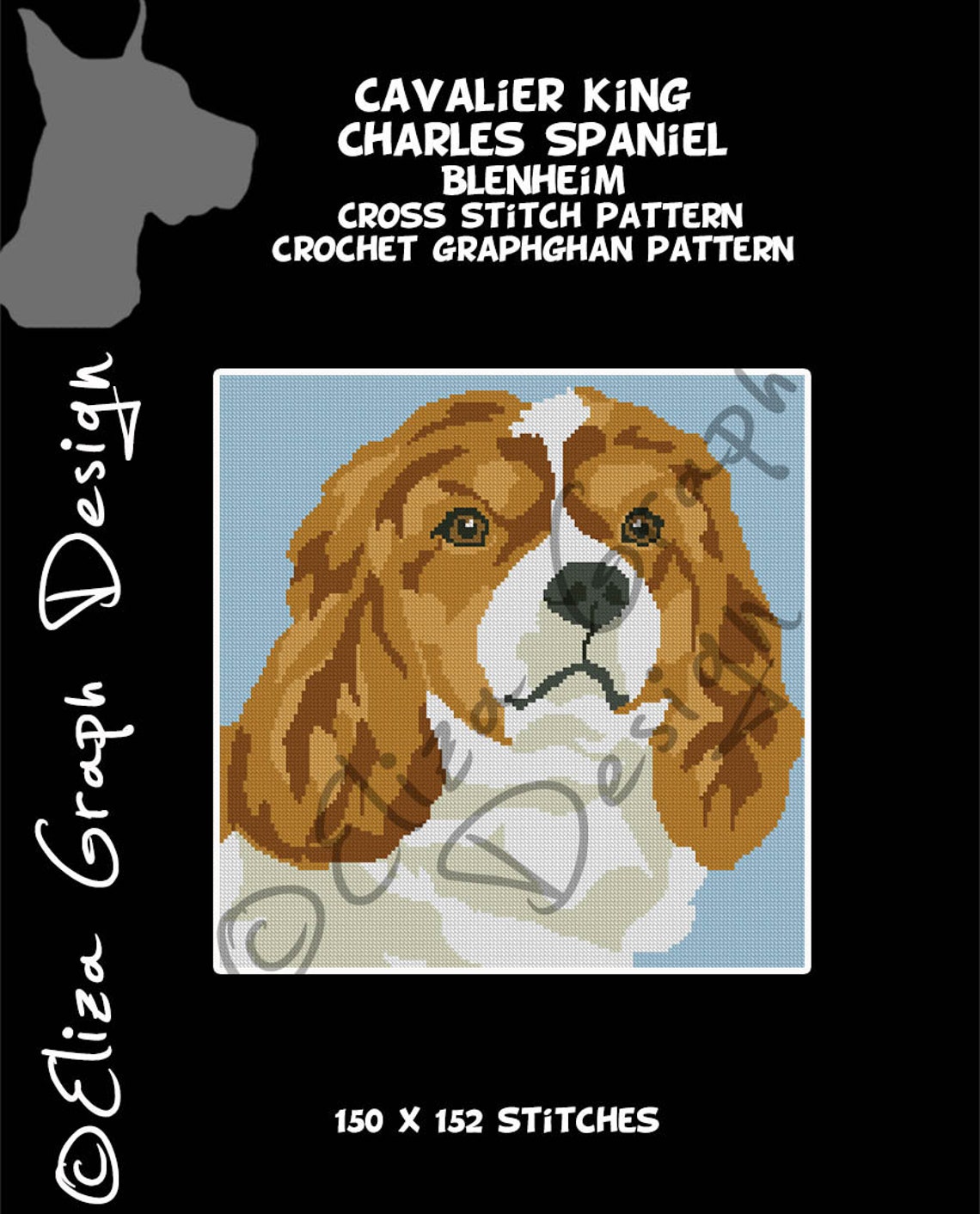 Cavalier King Charles Spaniel CROSS STITCH Pattern CROCHET | Etsy