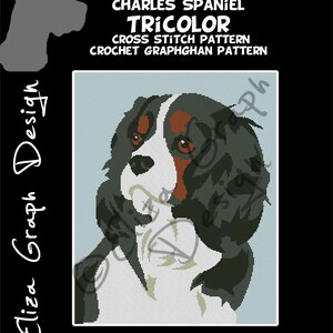 Cavalier King Charles Spaniel CROSS STITCH Pattern, CROCHET Graphghan ...