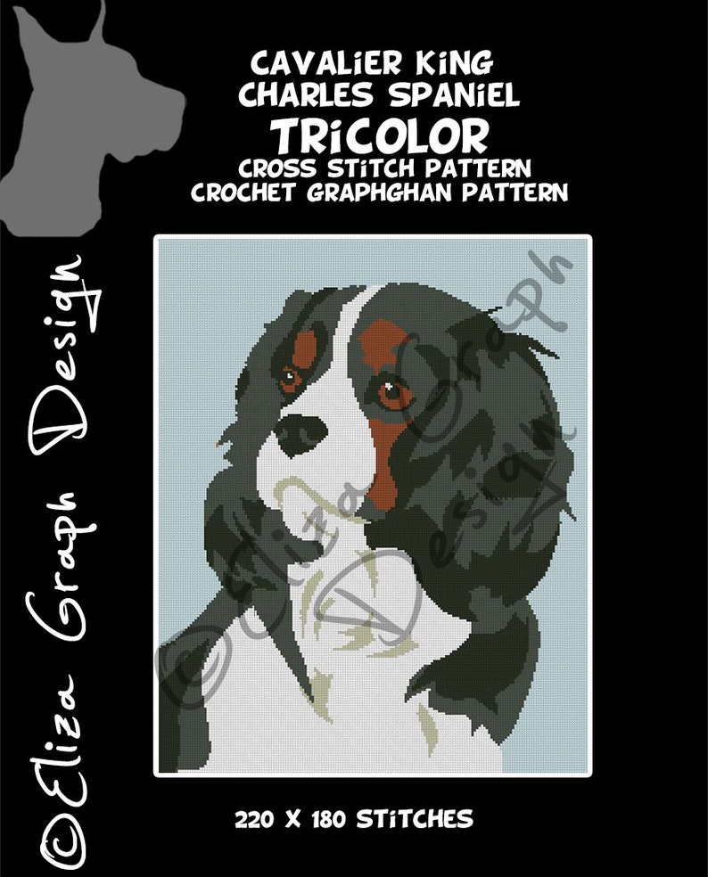 Cavalier King Charles Spaniel CROSS STITCH Pattern CROCHET | Etsy
