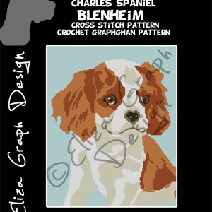 Cavalier King Charles Spaniel Puppy CROSS STITCH Pattern, CROCHET ...