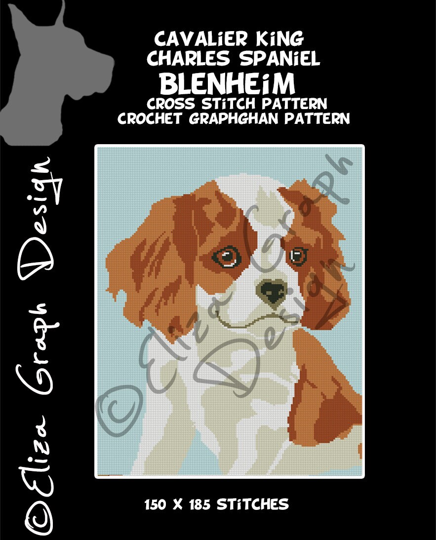 Cavalier King Charles Spaniel Puppy CROSS STITCH Pattern | Etsy