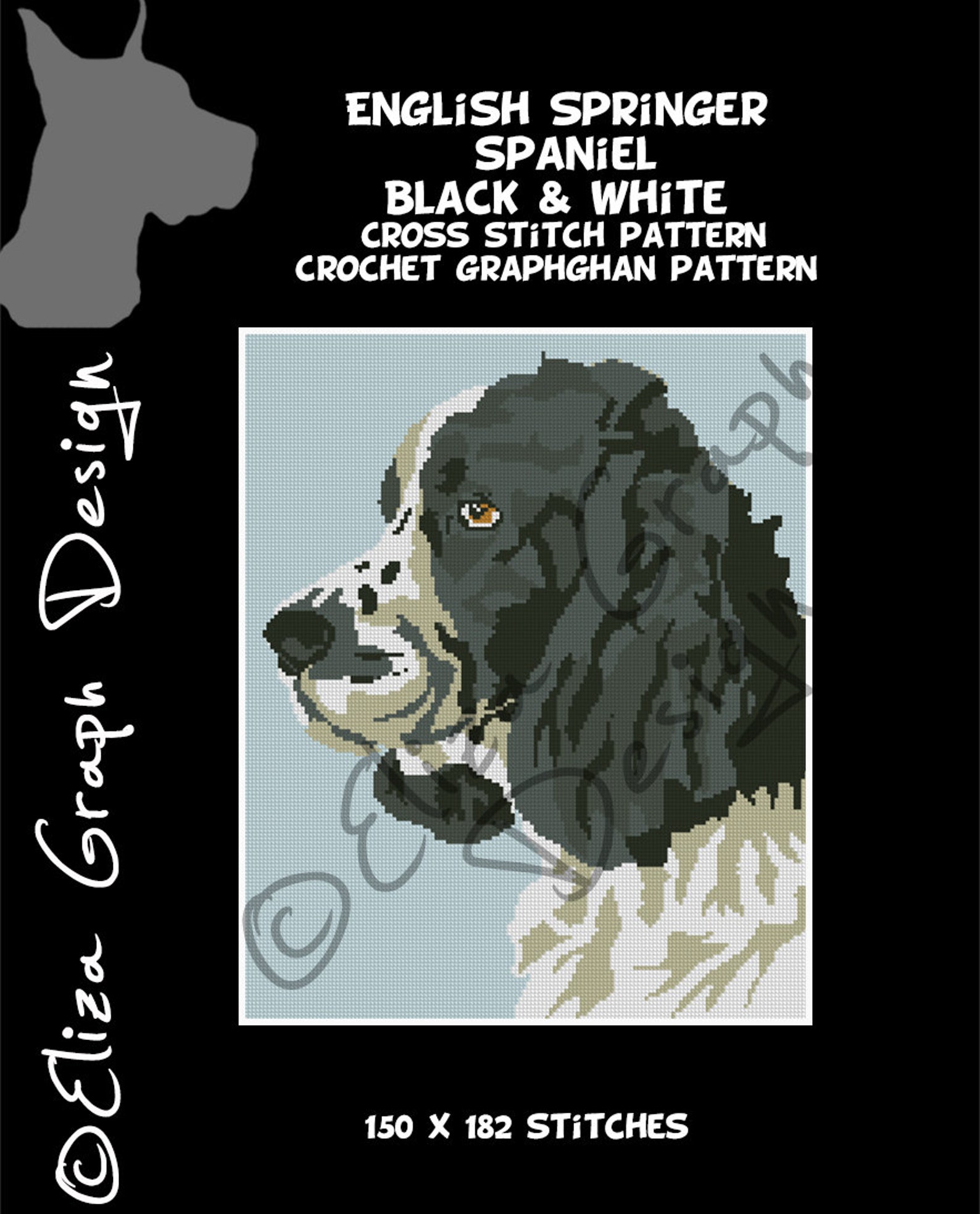 English Springer Spaniel CROSS STITCH Pattern CROCHET - Etsy