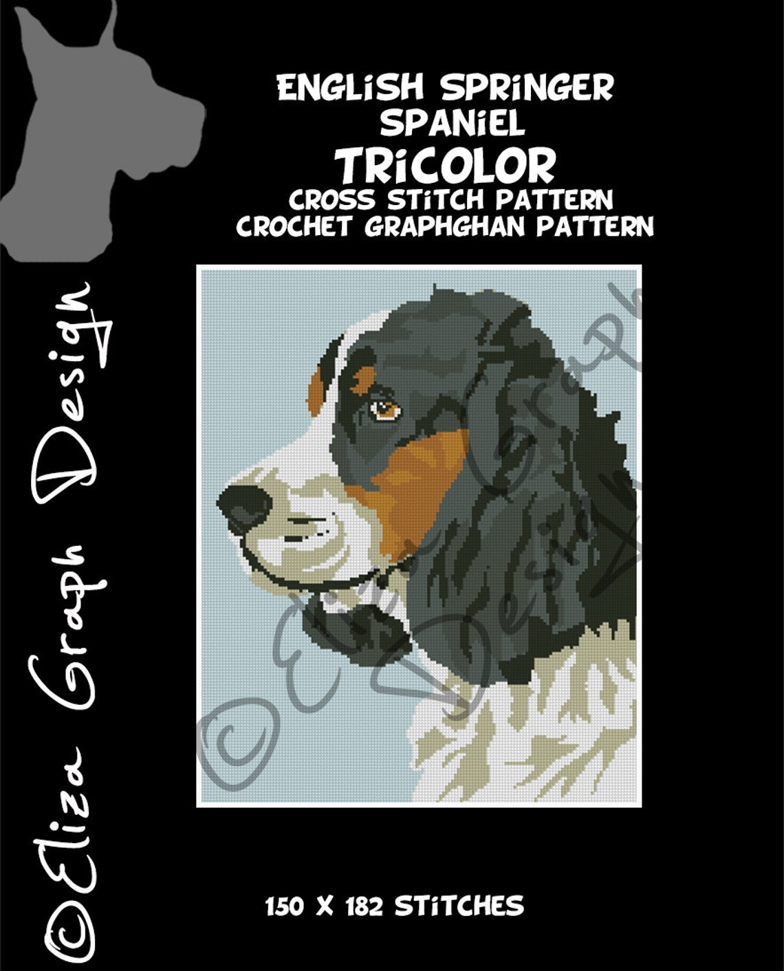 English Springer Spaniel CROSS STITCH Pattern CROCHET - Etsy