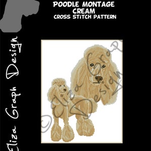 Poodle CROSS STITCH Pattern, Poodle Dog Counted Cross Stitch Pattern - Etsy