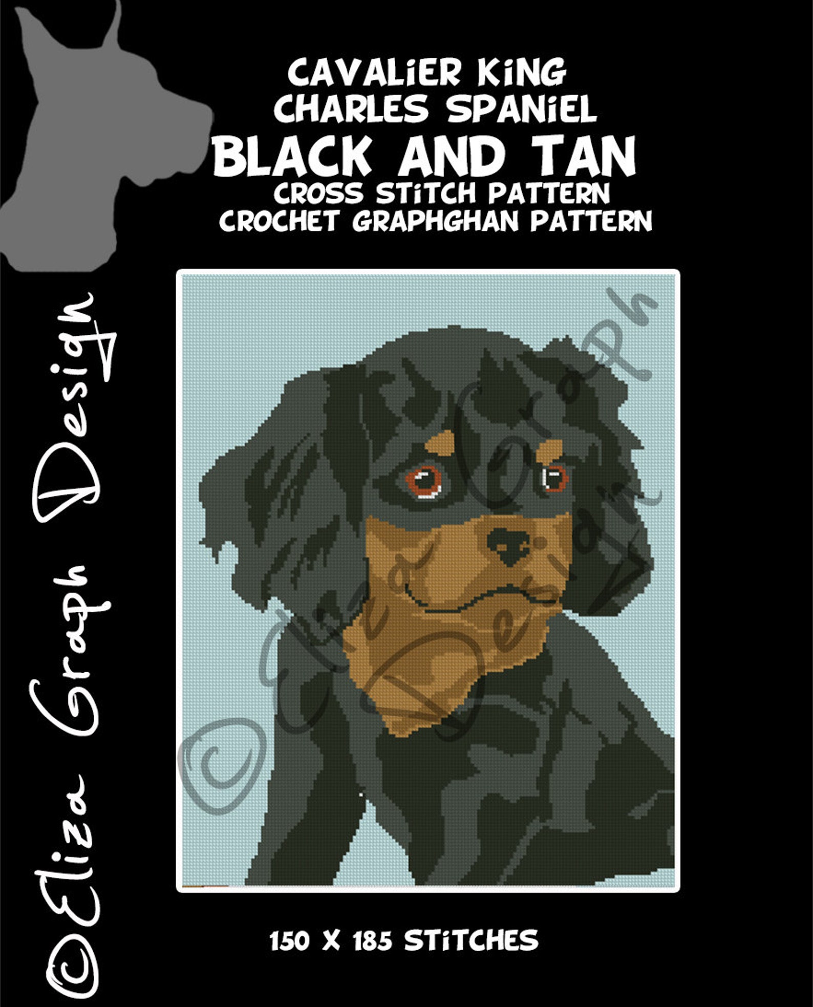 Cavalier King Charles Spaniel Puppy CROSS STITCH Pattern, CROCHET ...