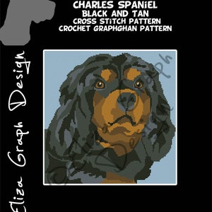 Cavalier King Charles Spaniel CROSS STITCH Pattern, CROCHET Graphghan ...