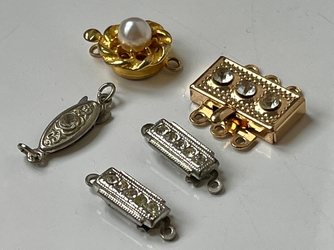 Lot of Vintage Metal Clasps - Collection of Small Metal Clasps With ...