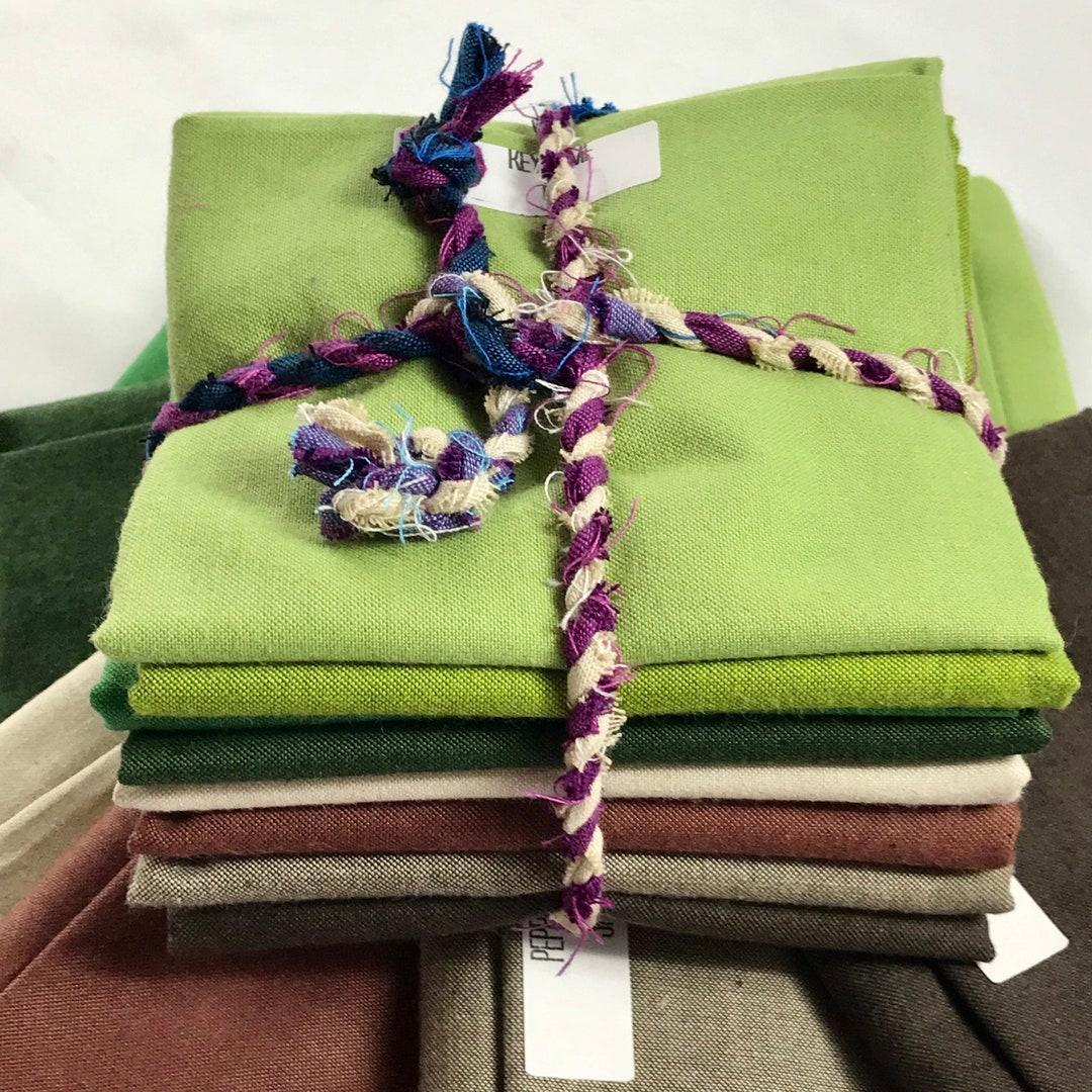 PEPPERED COTTON BUNDLE, Woodland Colors, Eight Fat Quarters, Shot ...