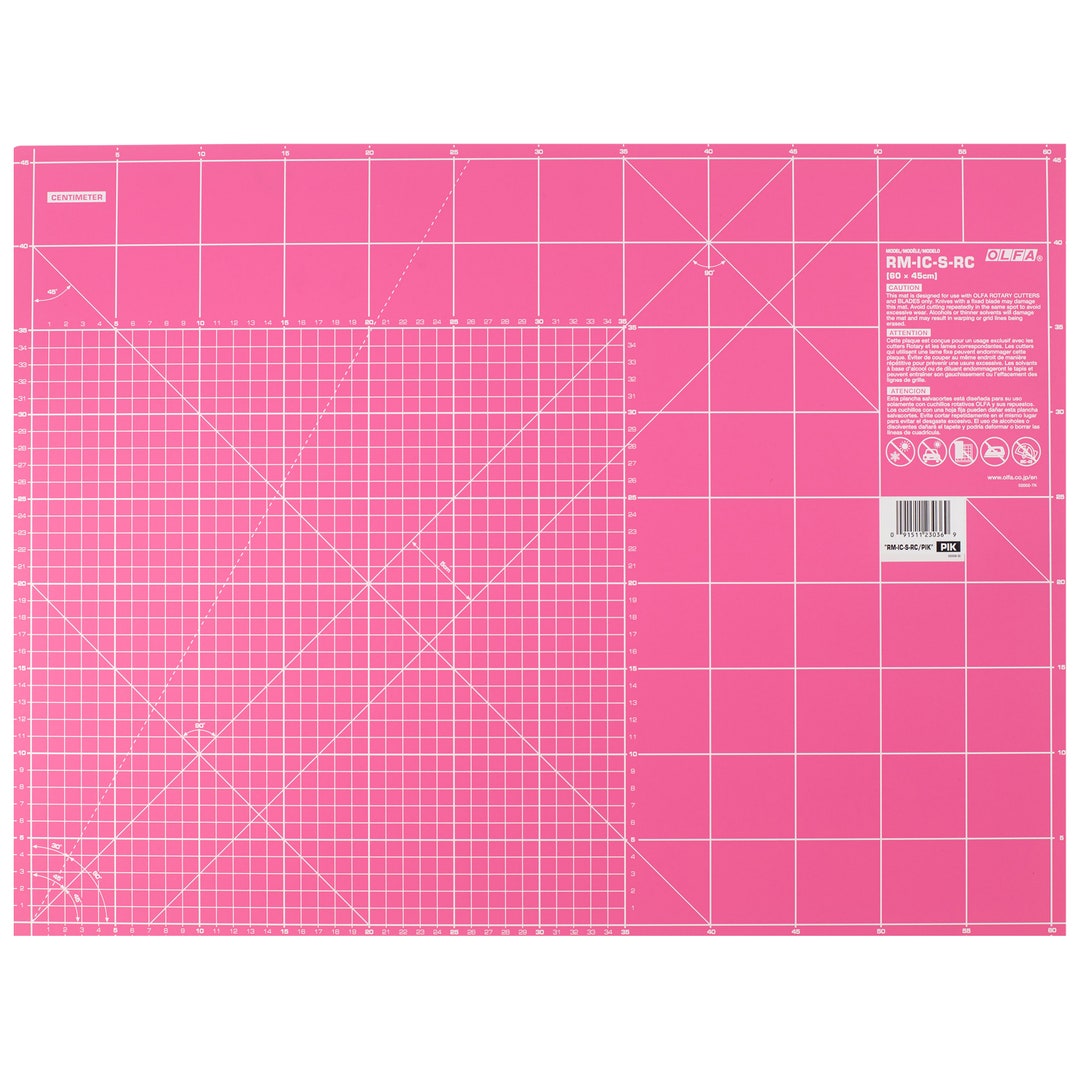 Pink Self Healing Cutting Mat Olfa 23.5x17.75in / 60x45cm 17x12in / 42 ... Pink Self Healing Cutting Mat Olfa 23.5x17.75in / 60x45cm 17x12in / 42 ...