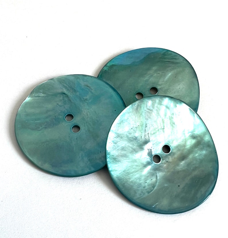 Natural Shell Button in Vivid Blues & 34mm Loose Mother of - Etsy