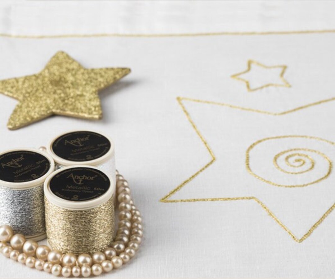 Anchor Metallic Thread Fine Hand Embroidery Thread Chain Single Ply - Etsy