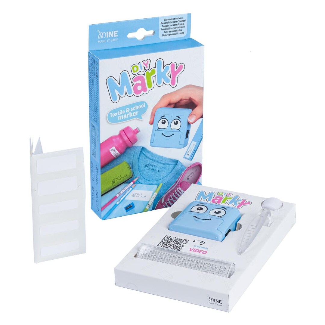 Marky Name Tag - Customisable Clothing Marker Stamp - Permanent Ink and ...