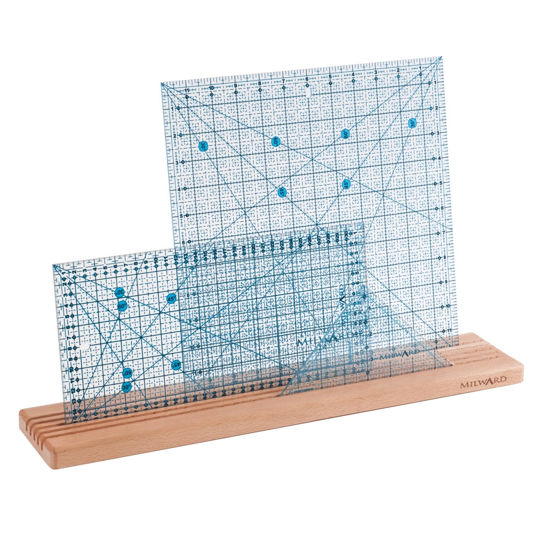 Wooden Ruler Rack: Large, Small, Stand With Storage for Quilters ...