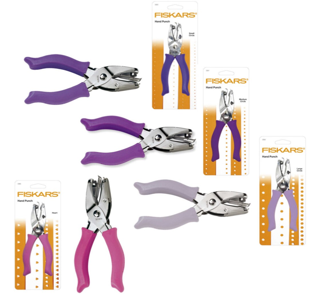 Fiskars Hand Punch Pliers Hearts Circles Small Medium Large Confetti - Etsy