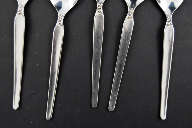 5 Rocroni Demitasse Spoons + 3 Prong Cocktail Forks | Tea Cappuccino ...