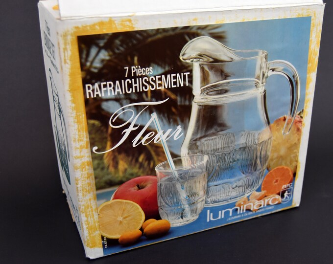Luminarc 'fleur' Lemonade Set | Pitcher + 6 Juice Glasses | Made in ...