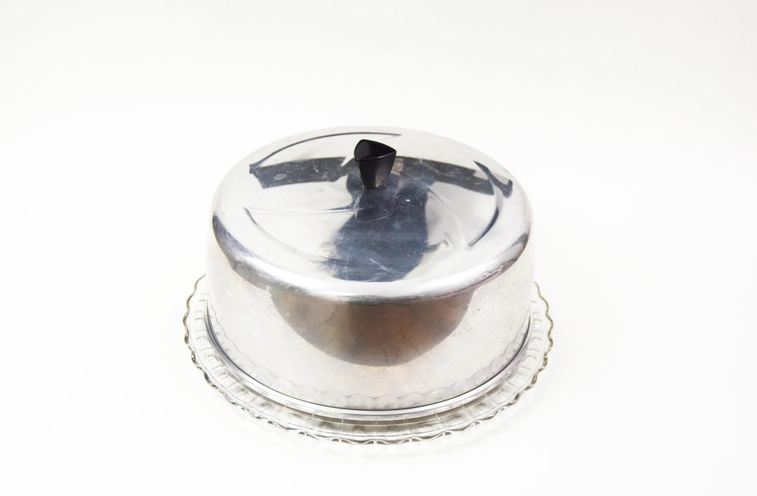 Round Aluminum Cake Saver | Cover + Plate | Carrier | Dome - Etsy