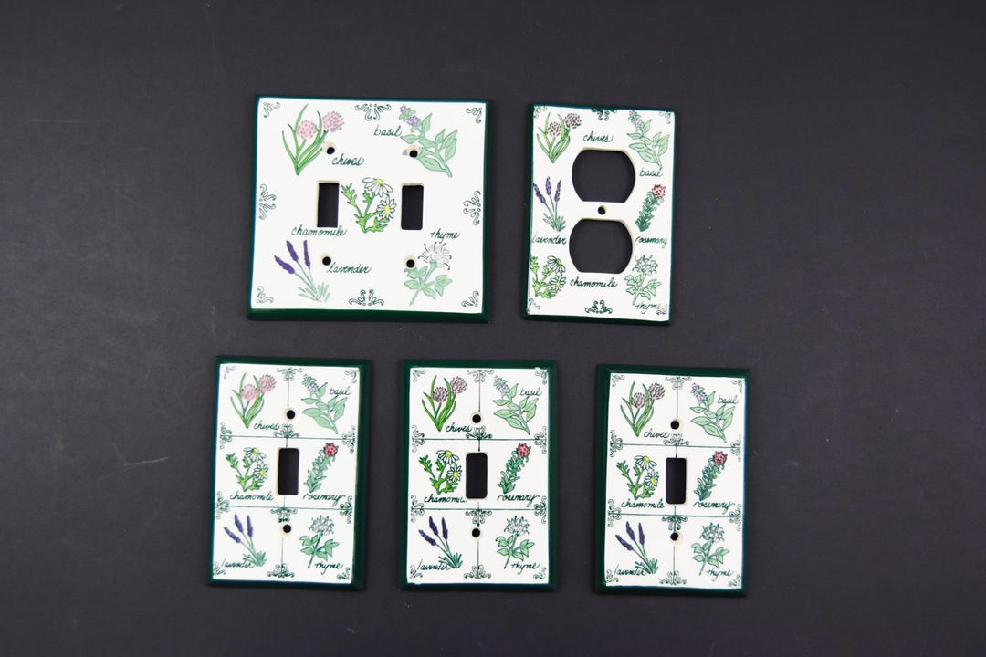 That's a Switch Receptacle Ceramic Wall Plates | All Fired up Herbal ...