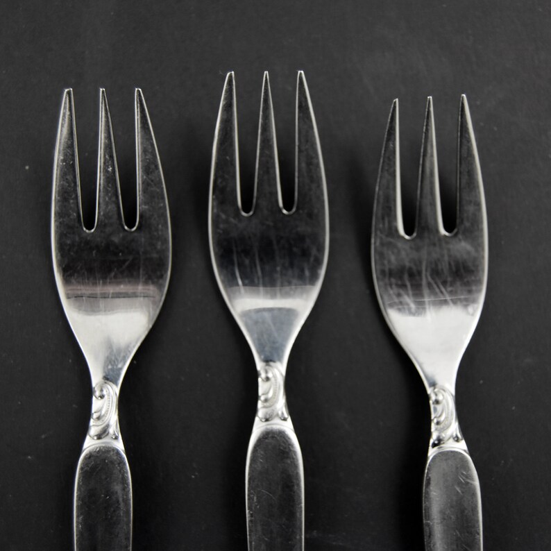 5 Rocroni Demitasse Spoons 3 Prong Cocktail Forks Tea - Etsy