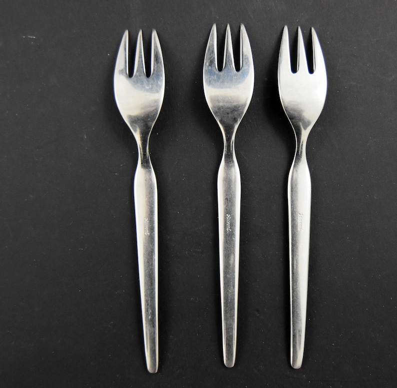 5 Rocroni Demitasse Spoons 3 Prong Cocktail Forks Tea - Etsy