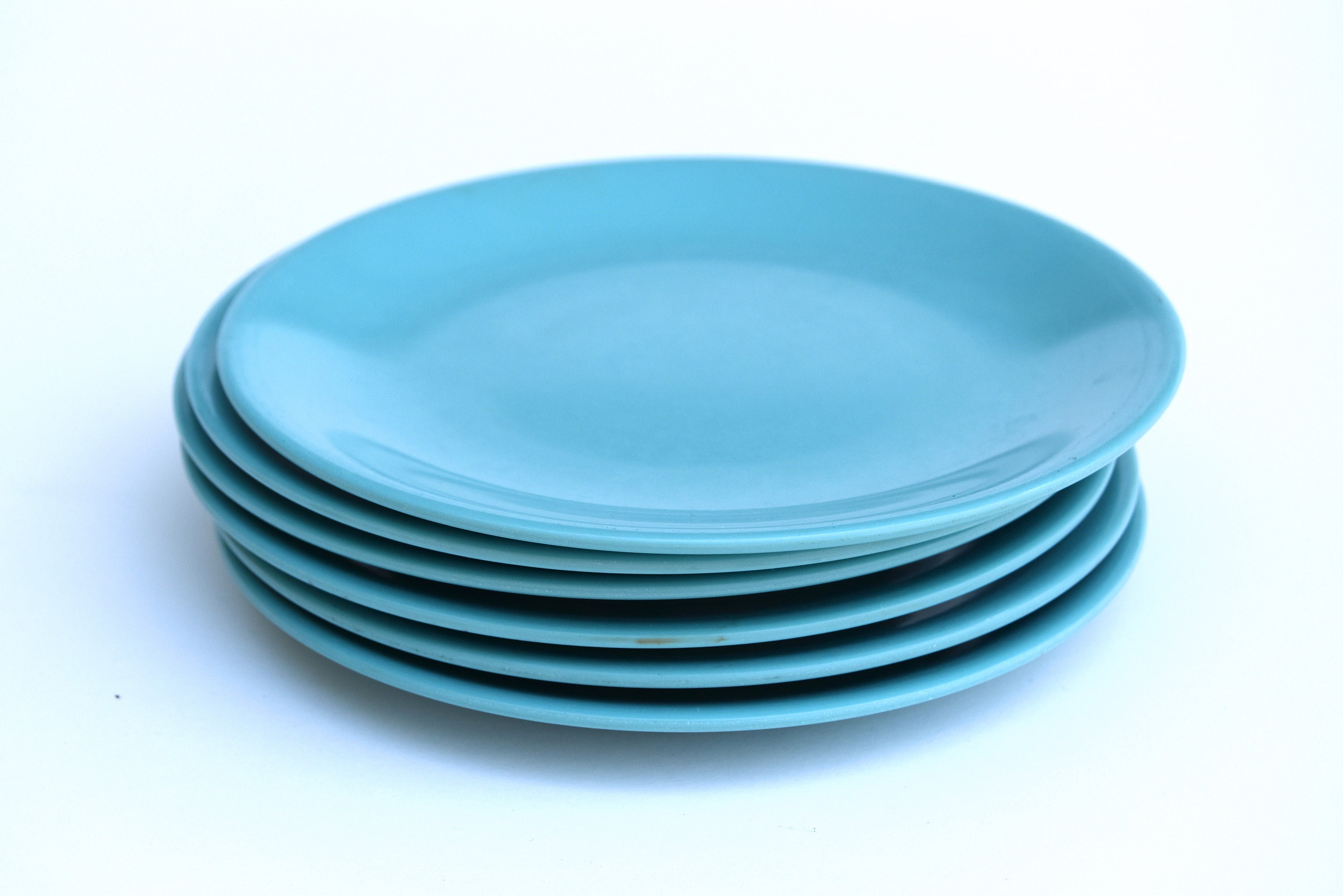 7 Turquoise Melmac Dishes Small Plates Sugar Bowl Aqua - Etsy