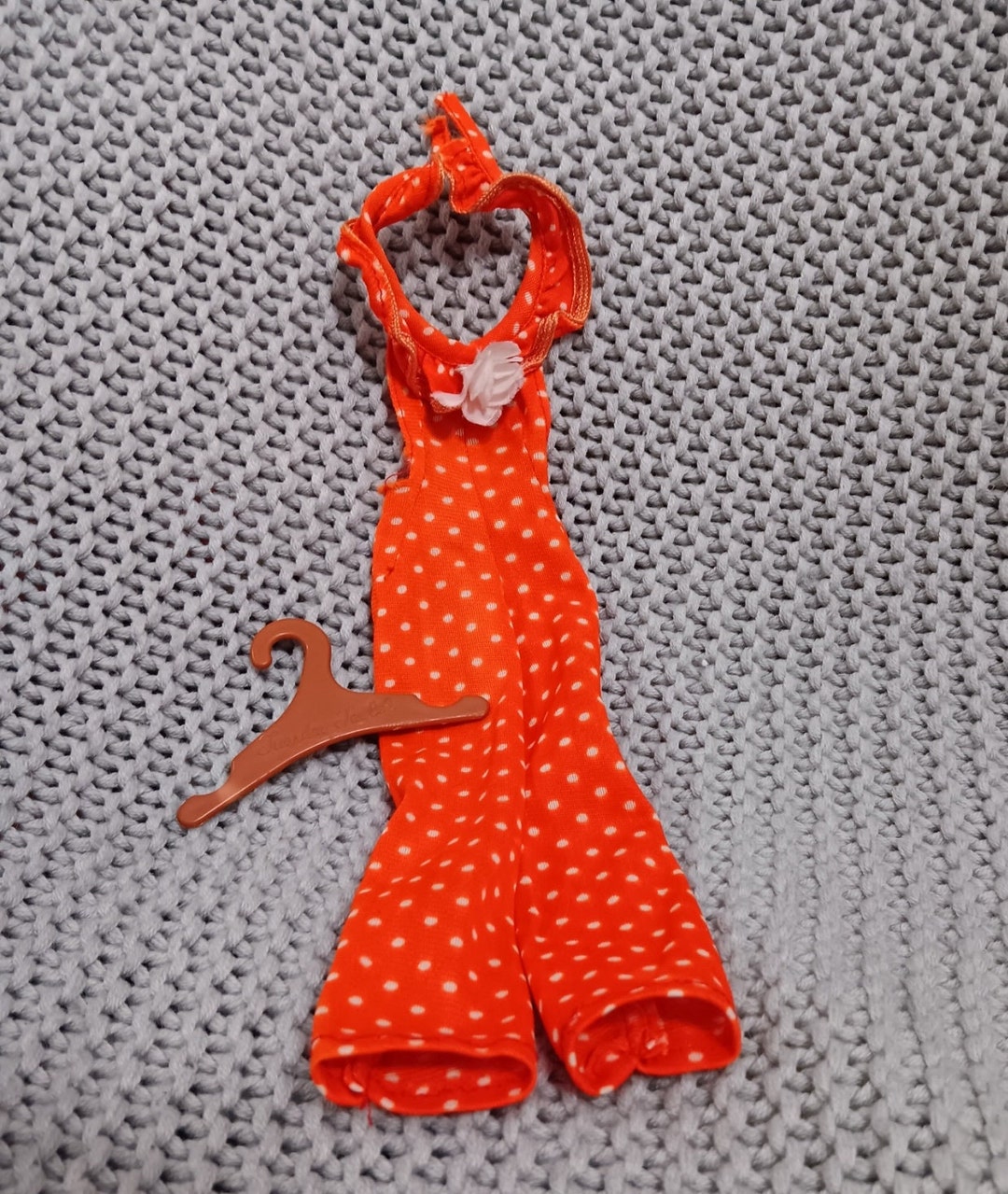 Vintage HTF Ideal Tuesday Taylor Orange and White Polka Dot Halter Top ...