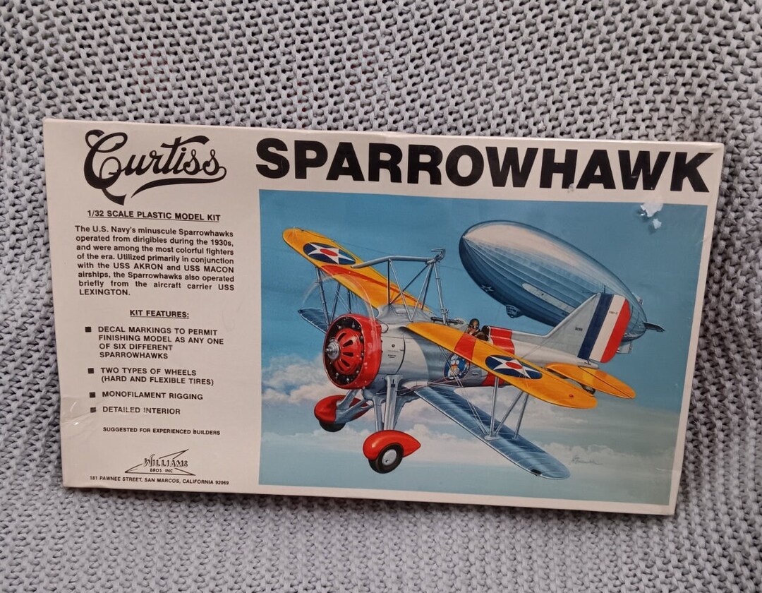 NRFB Vintage Williams Bros Curtiss Sparrowhawk 32-F9C 1/32 Scale ...