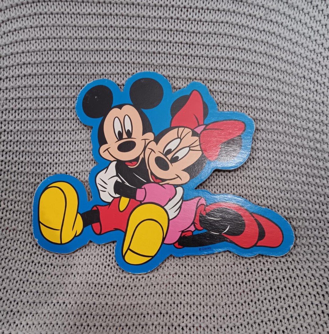 Vintage Disney 12" Chipboard Mickey and Minnie Mouse Wall Decoration ...