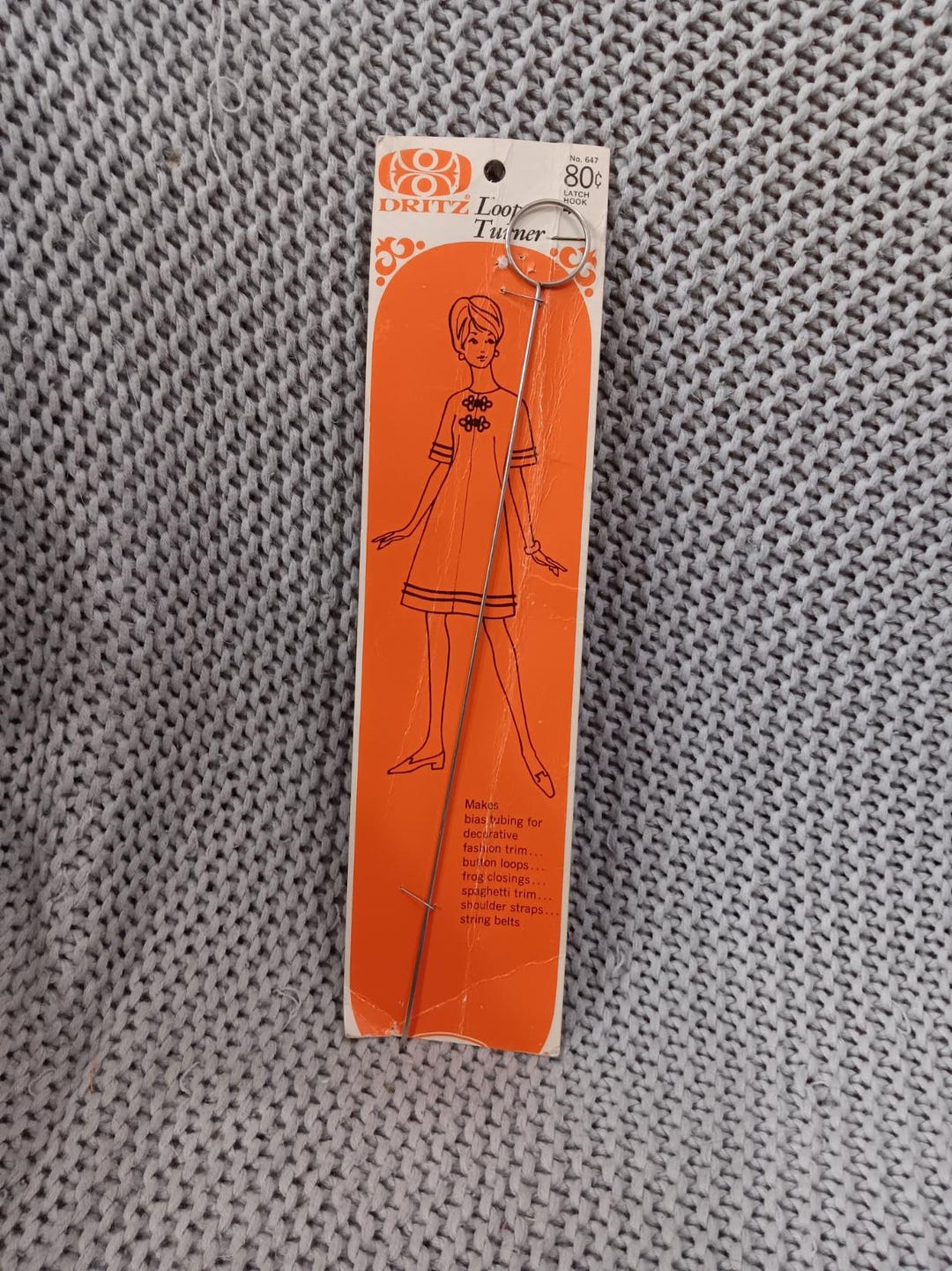 Vintage 1960s Dritz Loop Turner: Fashion Detailing Tool, MOD Packaging ...