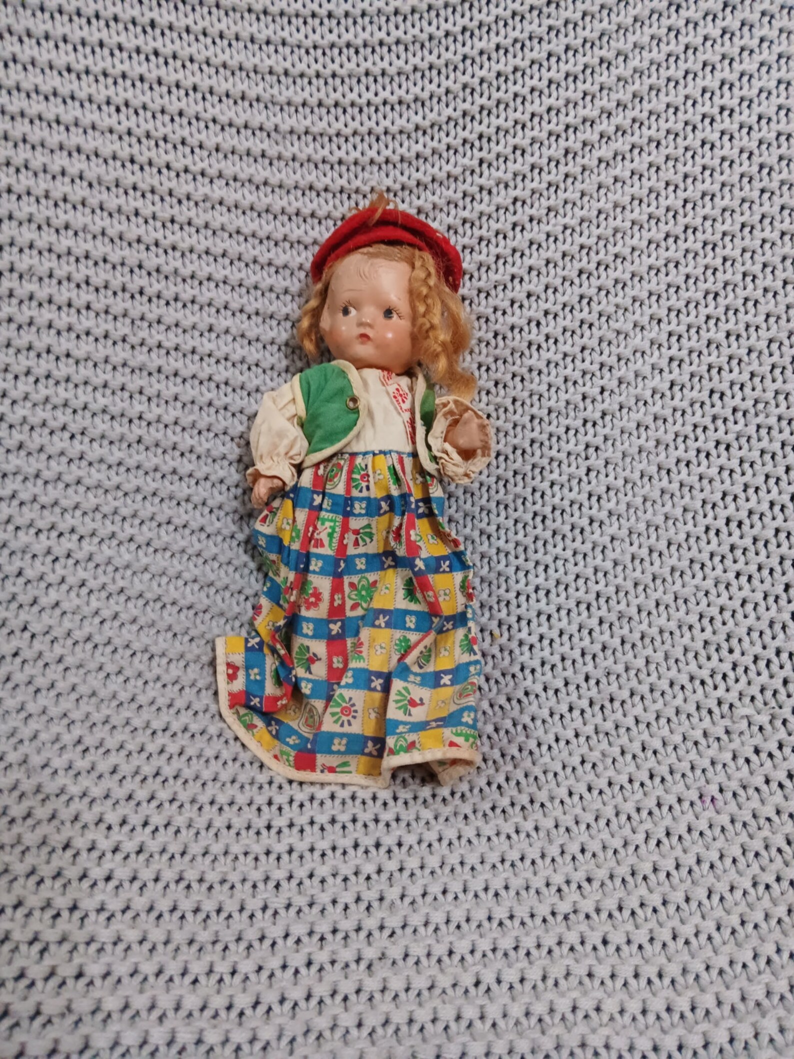 Antique 9" Tall "patsyette" Articulated Composition Doll in Folk ...