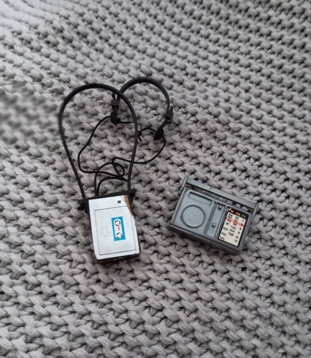 Pair of Retro-futurism Barbie Sized Technology Items - Walkman With ...
